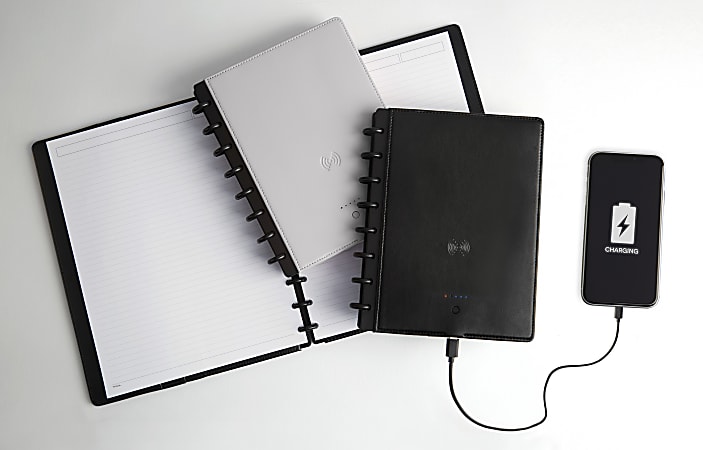 TUL WirelessWired Charging Discbound Notebook Leather Cover Junior Size ...