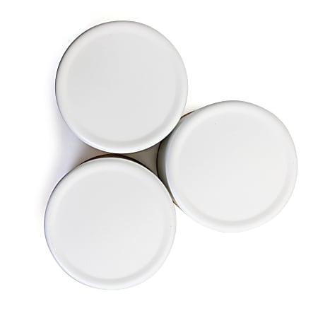 MegaChef 4 Piece Canister Set WhiteBamboo - Office Depot