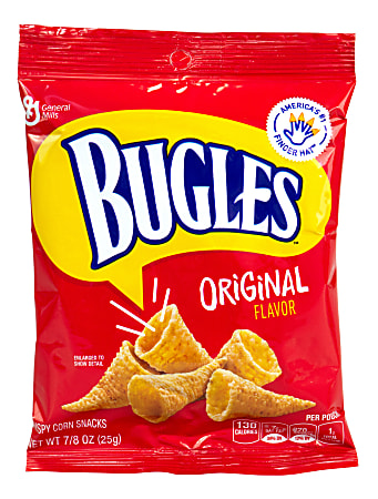 Bugles Original Crispy Corn Snacks 0.8 Oz Box Of 30 Bags - Office Depot