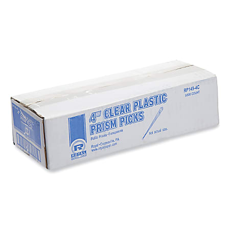 AmerCareRoyal Prism Picks 4 Clear Box Of 500 Picks Carton of 5 Boxes ...