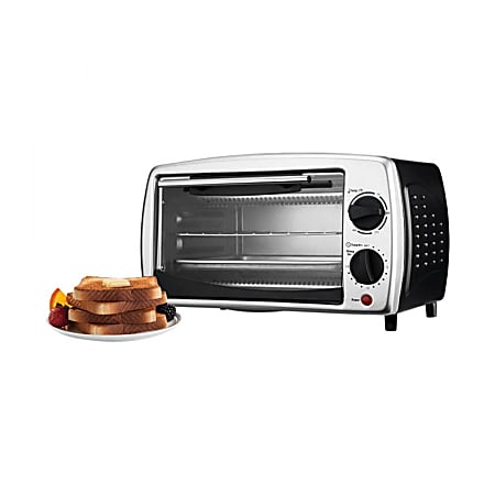 Brentwood 4 Slice Toaster Oven Broiler Black - Office Depot