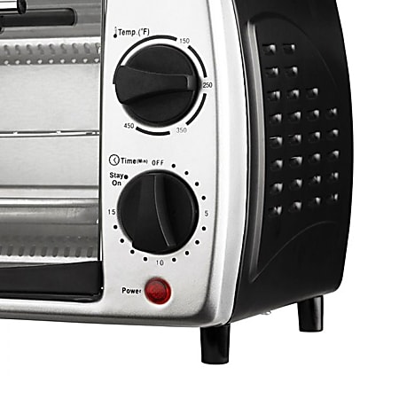 Brentwood 4 Slice Toaster Oven Broiler Black - Office Depot