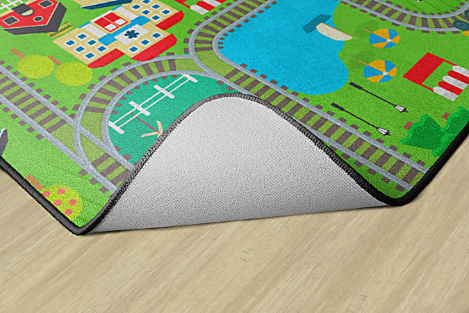 Flagship Carpets Train Ride Area Rug 6H x 84 W - Office Depot