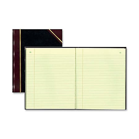 National Brand 50percent Recycled Black Texhide Record Book With Margin ...