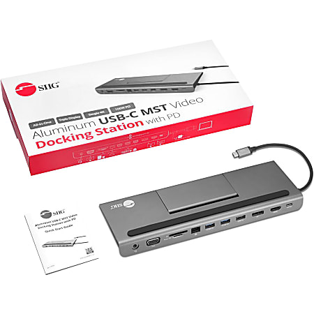 SIIG Aluminum USB C MST Video Docking Station - Office Depot
