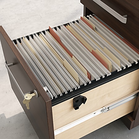 Sauder Affirm Commercial 72 W Desk With Two 3 Drawer Pedestal Filing ...
