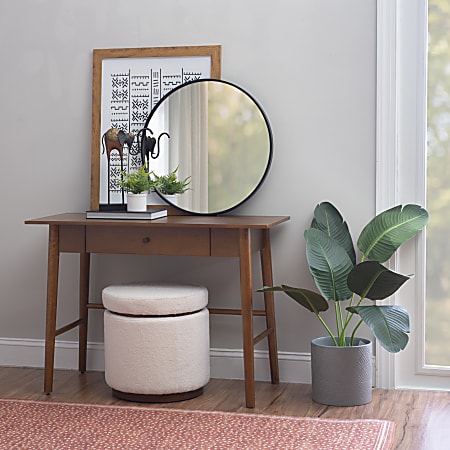 Linon desk walnut store