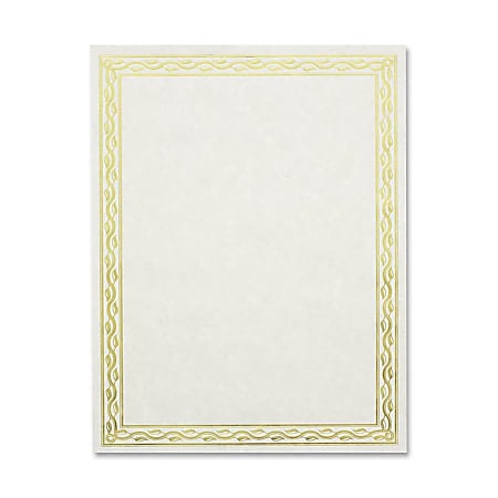 Geographics Parchment Certificates 8 12 x 11 Serpentine Gold Foil Pack ...