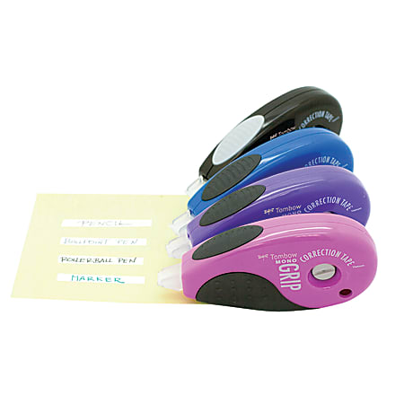 Tombow Mono Grip Top Action Correction Tape 15 x 394 White Pack Of 4 ...