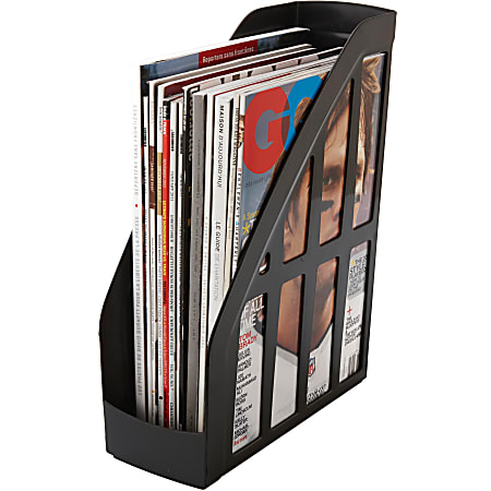 Storex Value Line Recycled Magazine File Black Plastic 1 Each - Office ...