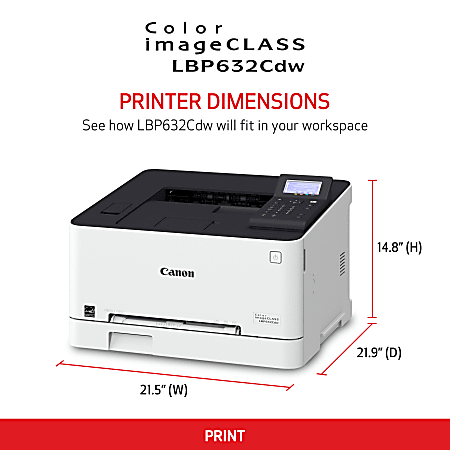 Canon imageCLASS LBP632Cdw Wireless Laser Color Printer - Office Depot