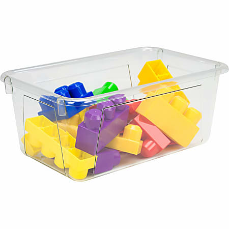 Storex Plastic Cubby Bins Small Size 5 28 x 7 1316 x 12 216 Crystal ...