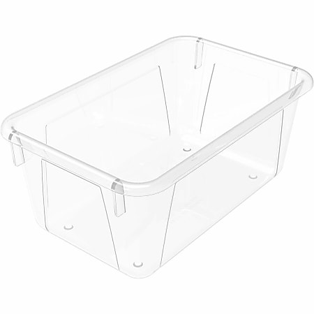 Storex Plastic Cubby Bins Small Size 5 28 x 7 1316 x 12 216 Crystal ...