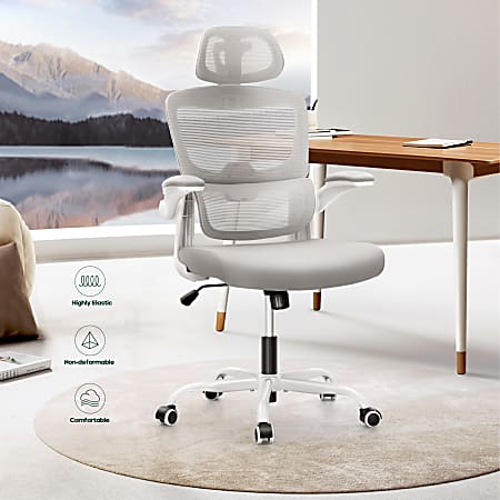 ALPHA HOME Ergonomic Mesh Mid Back Office Task Chair With Padded ...