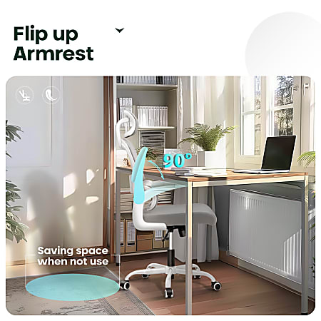 ALPHA HOME Ergonomic Mesh Mid Back Office Task Chair With Padded ...