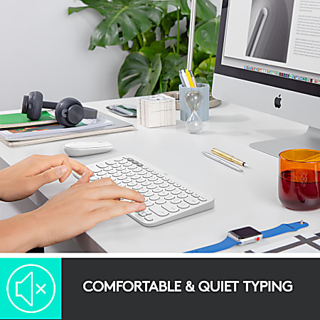 Logitech K380 Multi Device Bluetooth Keyboard Off White 920 009600 ...