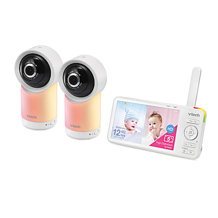 VTech Smart Wi Fi 1080p 2 Camera 360 Pan And Tilt Video Baby Monitor ...