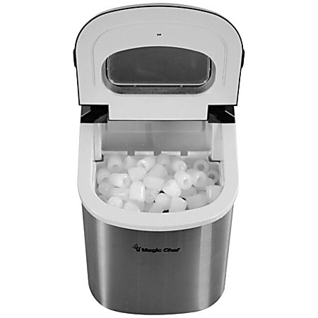 Magic Chef 27 Lb Portable Countertop Ice Maker Stainless Steel - Office ...