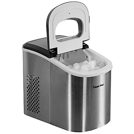 Magic Chef 27 Lb Portable Countertop Ice Maker Stainless Steel - Office ...