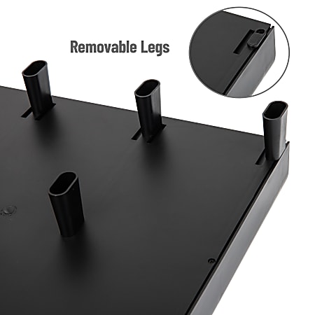 Mind Reader Plastic Monitor Stand and Desk Organizer with 3 Storage ...