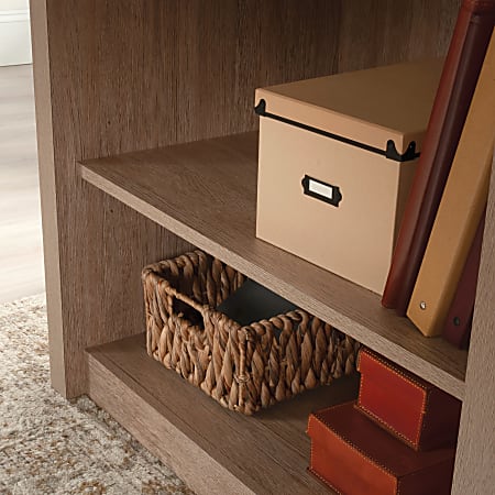 Sauder Dixon City 56 W Computer Desk With Storage Shelves Brushed ...