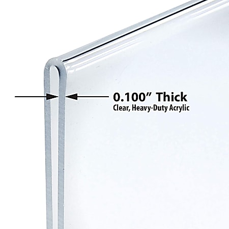 Azar Displays Double Foot Acrylic Sign Holders 11 x 8 12 Clear Pack Of ...