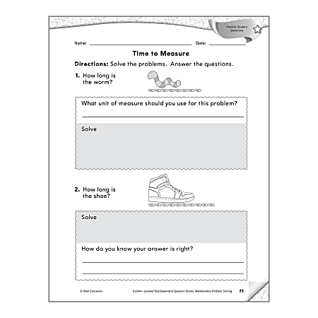 Shell Education Leveled Text Dependent Question Stems Mathematics ...