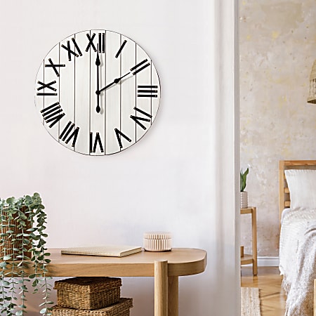 rustic wooden wall clock