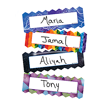Magnet Tools ZigZag Lightning Magnetic Name Plates 6 x 2 Multicolor 16 ...