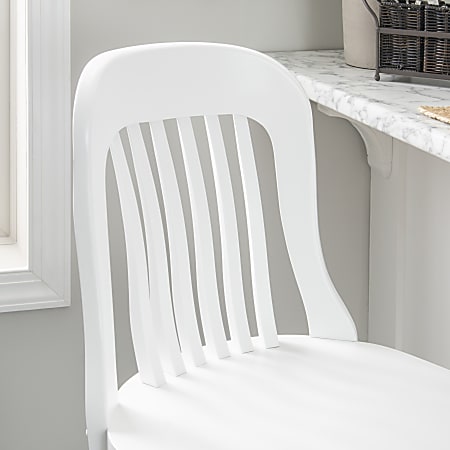 Linon Pierre Bar Stools White Set Of 2 Stools - Office Depot