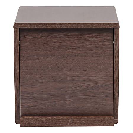 IRIS Wood 14 H 2 Cube Storage With Pocket Door Brown Oak - Office Depot
