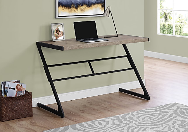 Monarch Specialties 48 W Computer Desk With Z Shaped Metal Base Dark ...