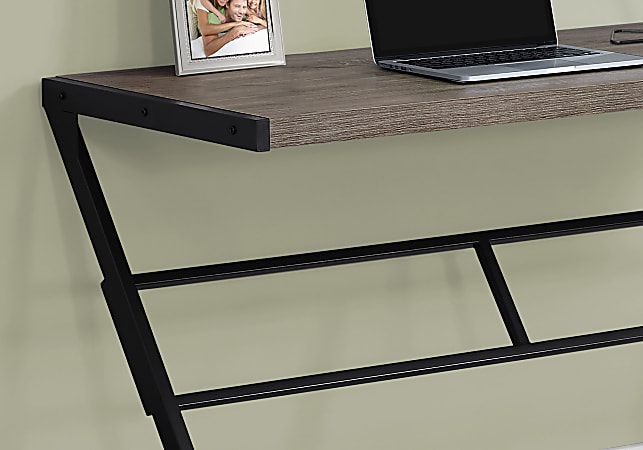 Monarch Specialties 48 W Computer Desk With Z Shaped Metal Base Dark ...