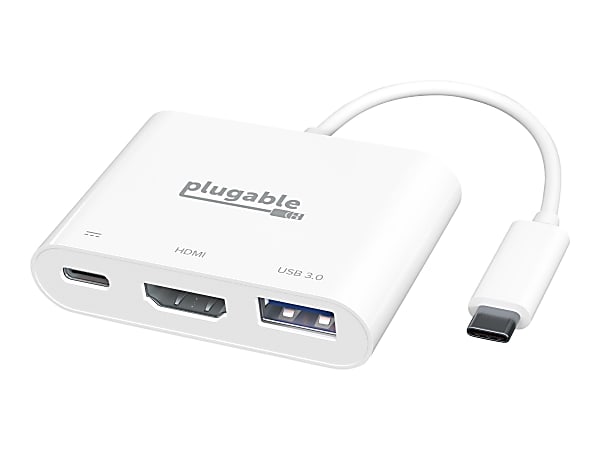 Plugable USB C Multiport Adapter for NotebookMonitor 60 W USB Type C 4K ...