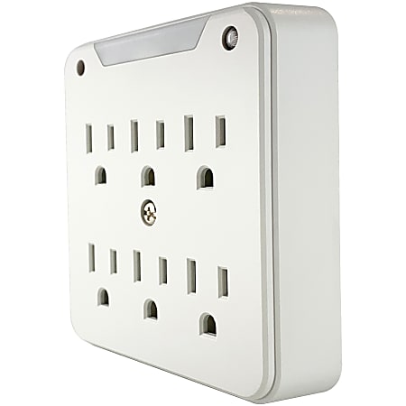 Stanley Surge Pro 33208 6 Outlet Surge Suppression Night Light Wall Tap ...