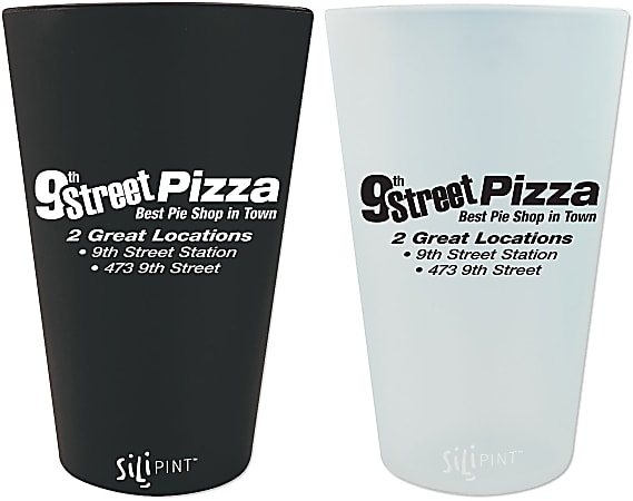 Custom Silipint Straight Up Pint Glass 16 Oz - Office Depot