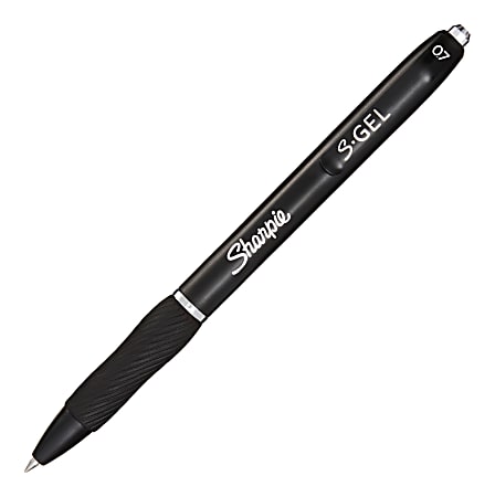Sharpie S Gel Pens Medium Point 0.7 mm Black Barrel Black Ink Pack Of 2 ...