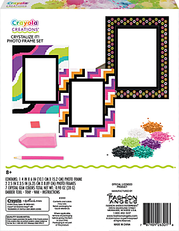 Fashion Angels Crayola Creations Crystalize It Photo Frame Set - Office ...