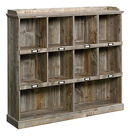 Sauder Granite Trace 48 H 10 Shelf Cubby Bookcase Rustic Cedar - ODP ...