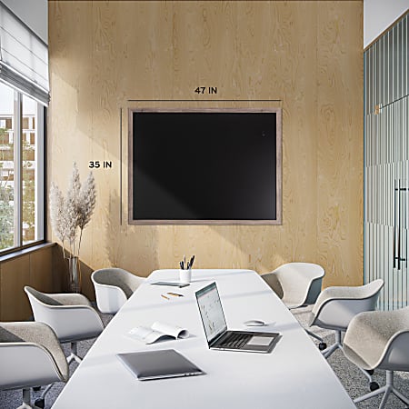 U Brands Magnetic Chalkboard 48 X 36 D cor Rustic Frame Actual Size 47 ...