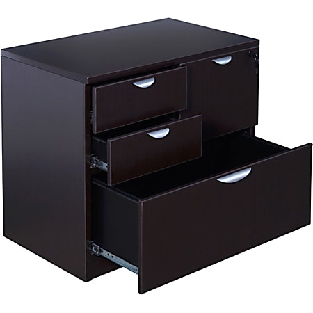 Boss Office Products Combo 31 W x 22 D Lateral 4 Drawer File Cabinet ...