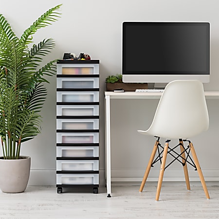 Iris Mini Chest 9 Drawers 67 Qt White - Office Depot