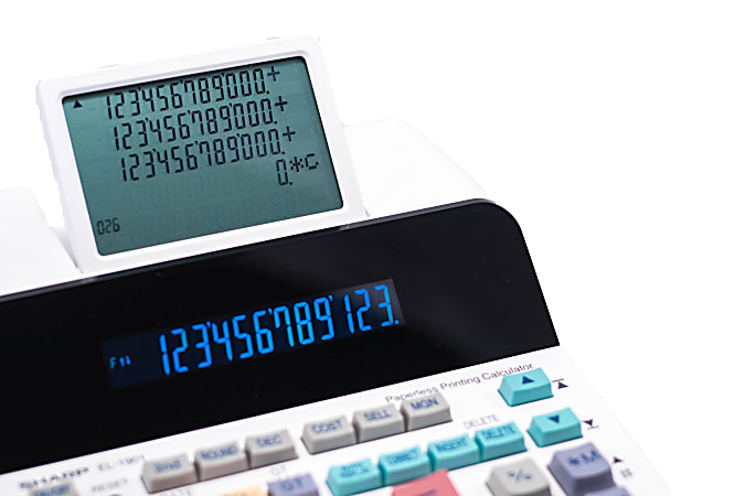 Sharp EL 1901 Digital Printing Calculator White - Office Depot