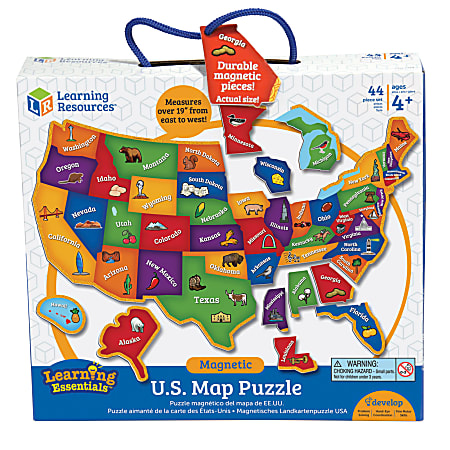 Learning Resources Magnetic U.S. Map Puzzle Pre K Grade 4 - Office Depot