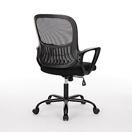 Sweetcrispy Ergonomic Mesh Mid Back Task Chair Black - Office Depot