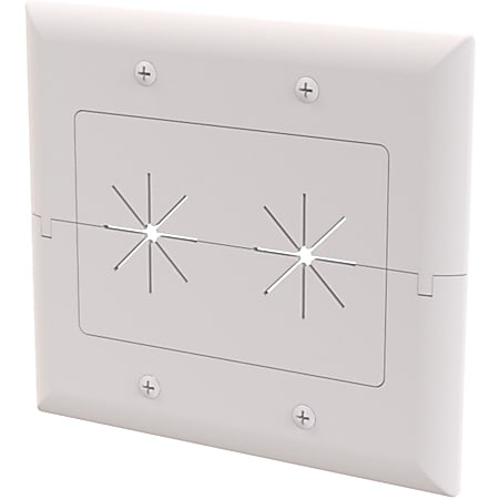 DataComm 45 0027 WH 2 Gang Split Plate with Flexible Opening White 2 ...