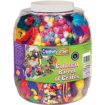 Creativity Street Colossal Barrel of Crafts Assorted Colors - Office Depot