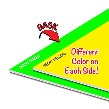Royal Brites Dual Color Foam Board 20 x 30 Neon Yellow Neon Green ...