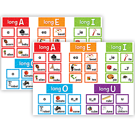Teacher Created Resources Long Vowels Pocket Chart Cards 205 Pieces Per ...