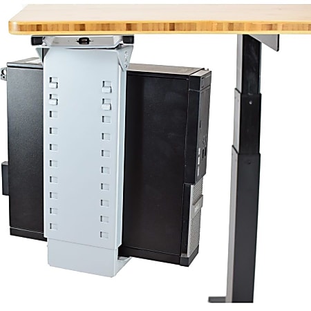 Uncaged Ergonomics CPU1 Swiveling Under Desk Metal Computer CPU Holder ...